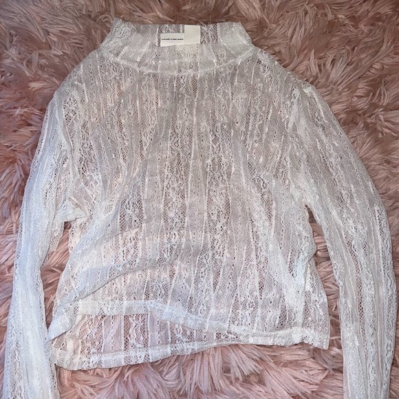 ROMWE | Tops | Lace Turtleneck Overshirt | Poshmark